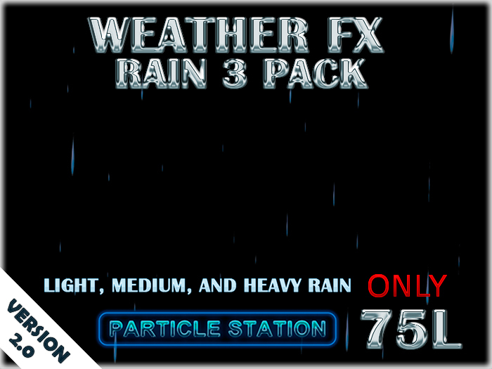 Second Life Marketplace - Particle FX Effect 3 Pack - Rain by Drake ...
