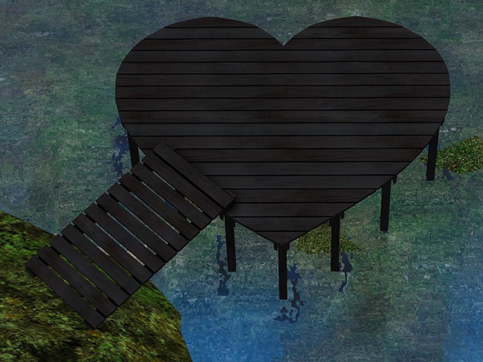 Second Life Marketplace - FRABJOUS Heart Deck DARK - 100% original mesh