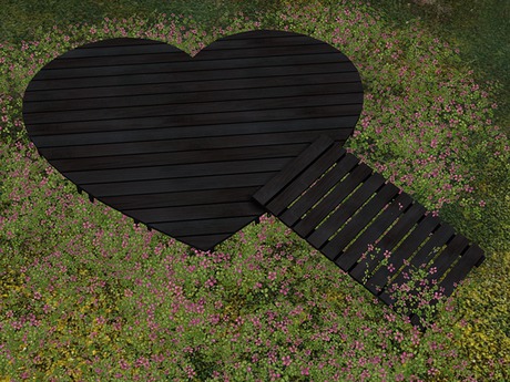Second Life Marketplace - FRABJOUS Heart Deck DARK - 100% original mesh