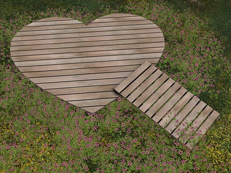Second Life Marketplace - FRABJOUS Heart Deck NEW - 100% original mesh