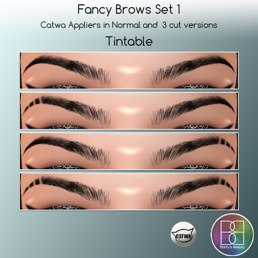 Second Life Marketplace Bootys Beauty Catwa Brows Set ~ Fancy Brows 1
