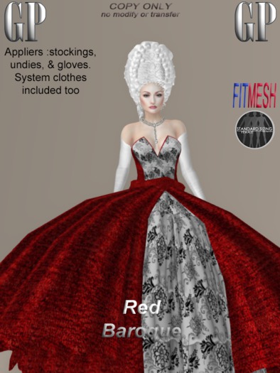 Second Life Marketplace - Red Baroque Outfit
