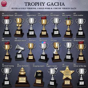 Second Life Marketplace - Izzie's - 13 Trophy (Total Douche)