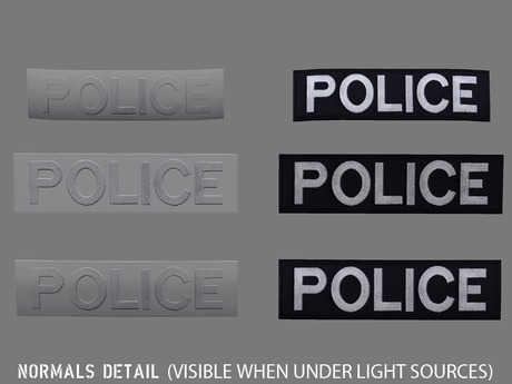 Second Life Marketplace - SISU\\ POLICE PATCH FOR VALKYRIE PLATE CARRIER
