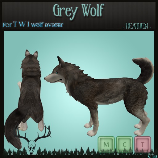 Second Life Marketplace - [-. HEATHEN .-] - TWI - Grey Wolf Texture