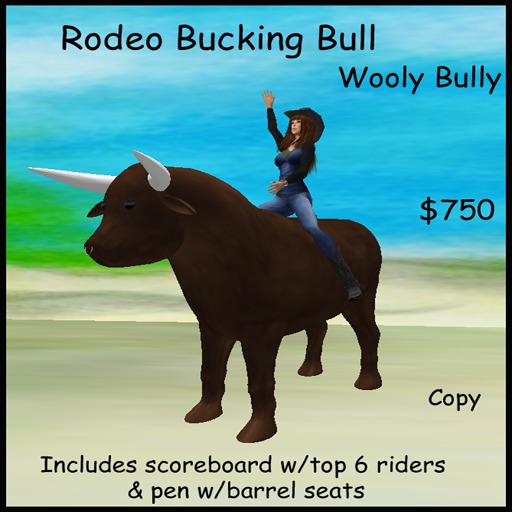 Second Life Marketplace - Bullriding Bull w/scoreboard - Bull riding ...