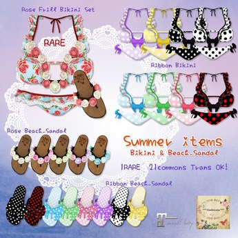 Second Life Marketplace - ***Ambrosia***{GACHA}Ribbon Bikini[red]