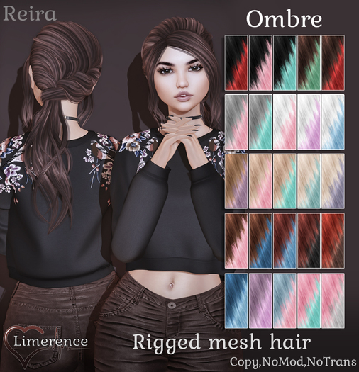 Second Life Marketplace - {Limerence} Reira hair-Ombre