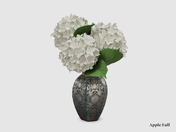 Second Life Marketplace - Apple Fall Hydrangea Bunch - White