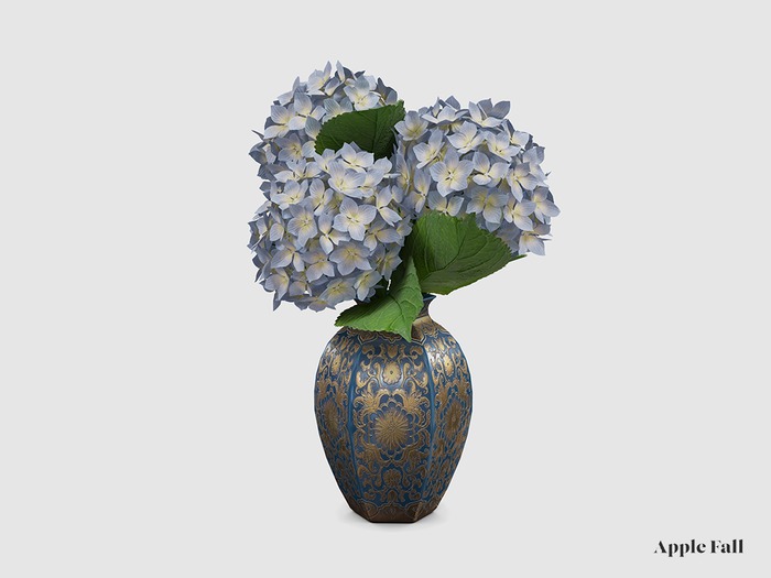 Second Life Marketplace - Apple Fall Hydrangea Bunch - Blue