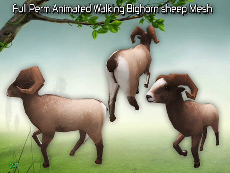 Second Life Marketplace - Full Perm Amazing Animated Walking Bighorn ...