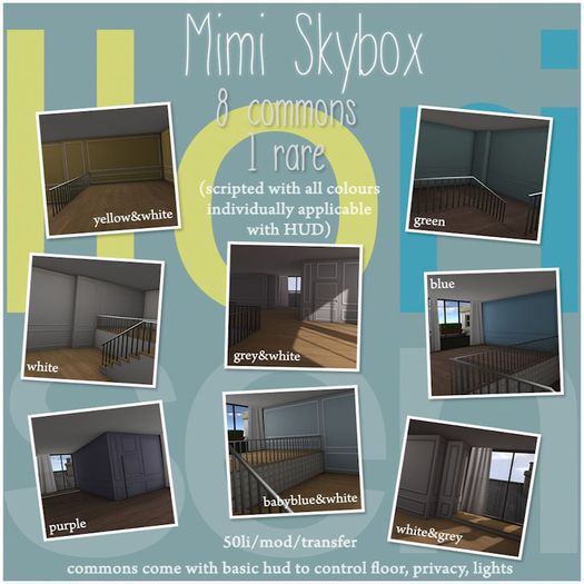 Second Life Marketplace - llorisen // mimi skybox.yellow&white