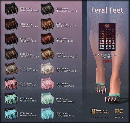 Second Life Marketplace - FDD Stories *Feral Feet* Mint