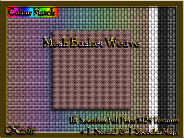 Second Life Marketplace - Mesh Basket Weave Textures