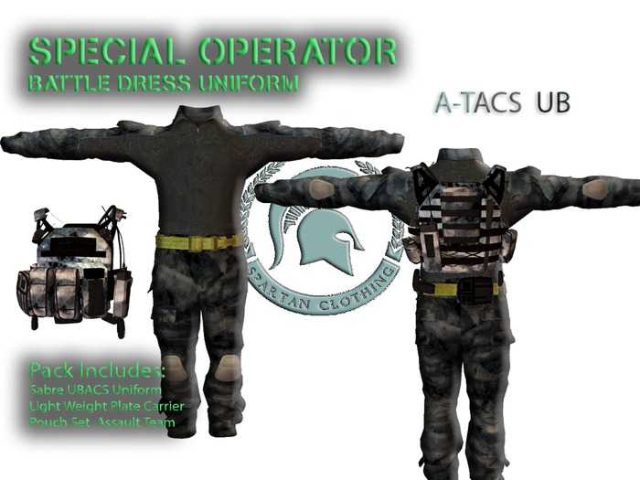 Second Life Marketplace - ATACS UB - UBACS - Special Operator Uniform ...