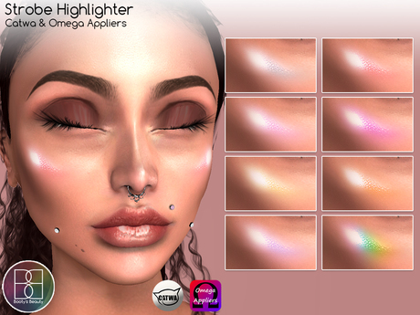 Second Life Marketplace - *Booty's Beauty* Catwa & Omega Makeup ~ Strobe HIghlighter