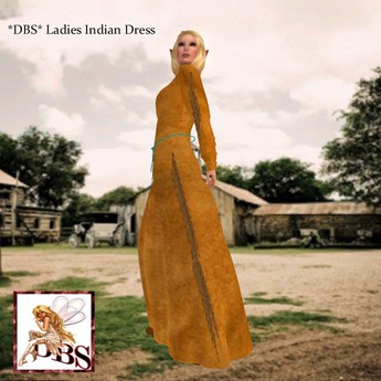 Second Life Marketplace - *DBS* Ladies Indian Dress - Long Buckskin