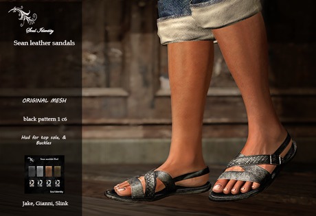 Second Life Marketplace - *NEW* Soul Identity Sean sandals 1 C6