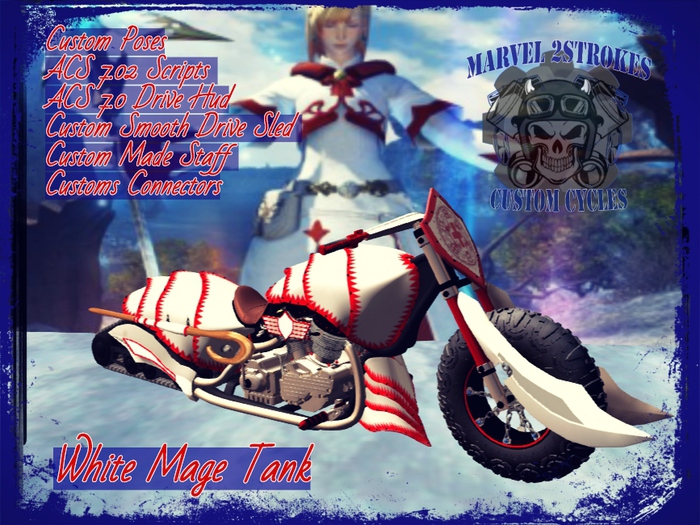 Second Life Marketplace - M2SCC White Mage Tank Bike (M)