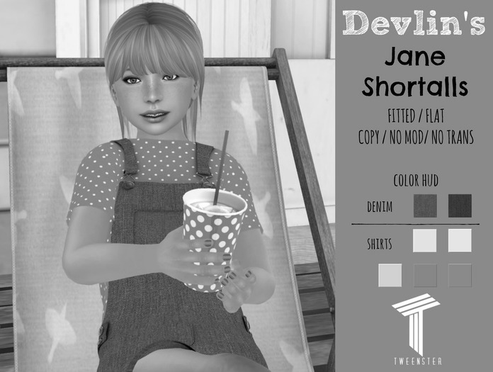 Second Life Marketplace - Devlin's - Tweenster - Jane Shortalls DEMO