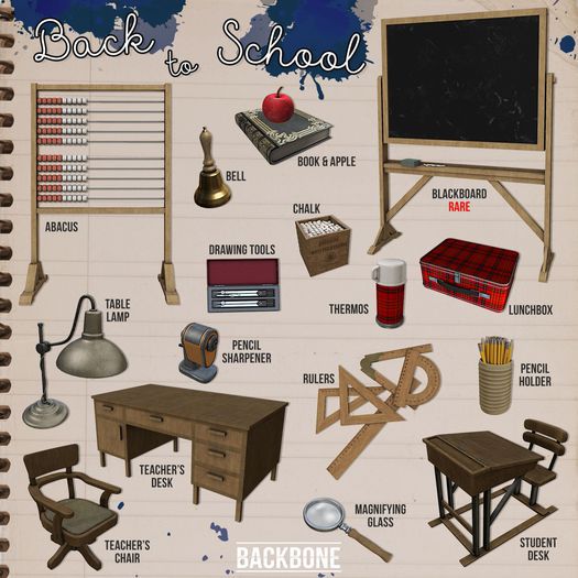 Second Life Marketplace - BackBone Back to School - Teacher's Desk