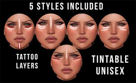 Second Life Marketplace - [LF] Native Face Paint Catwa+Layers