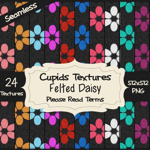 Second Life Marketplace - *Cupids Textures * 24 FELTED DAISY