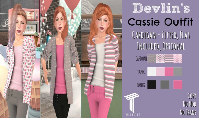 Second Life Marketplace - Devlin's - Tweenster - Cassie Outfit