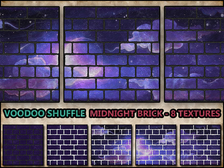 Second Life Marketplace - [VS] 8 Midnight Brick Textures