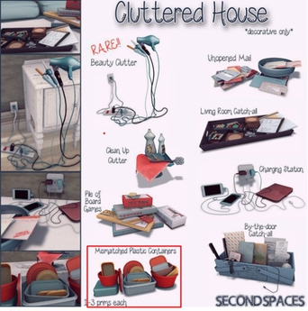 Second Life Marketplace - Second Spaces - Cluttered House - mismatched ...
