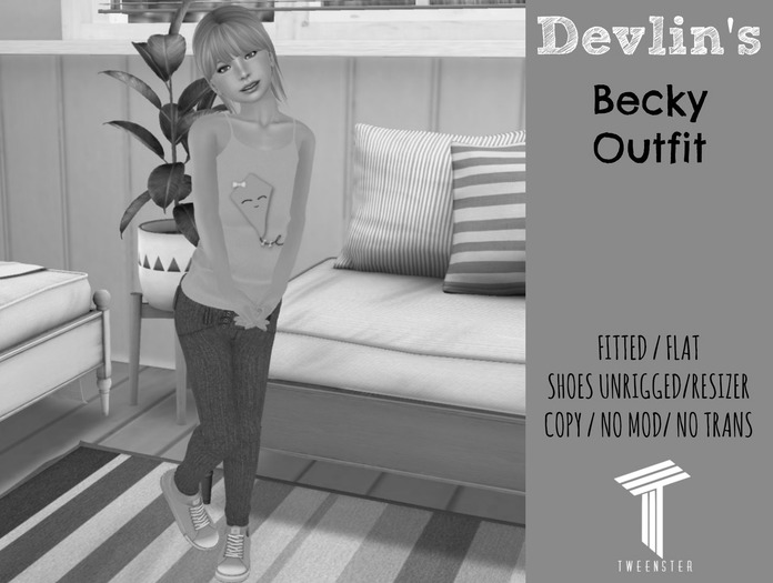 Second Life Marketplace - Devlin's - Tweenster - Becky Outfit DEMO