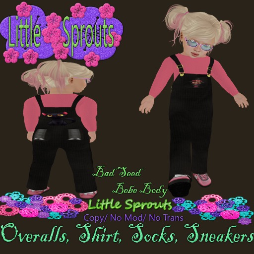 Second Life Marketplace - (Bebe)Little*Sprouts-Little Witch Overalls(Boxed)