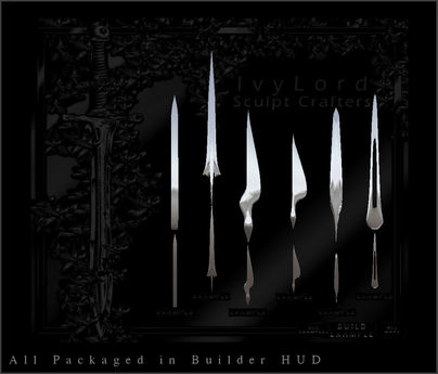 Second Life Marketplace - IvyLord-Sword Pack 2 -Sculpt Set
