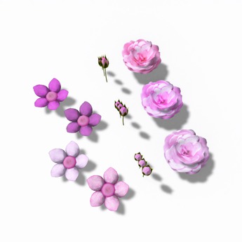 Second Life Marketplace - T-Spot Mesh - Flowerheads - Pink - Full Perm ...