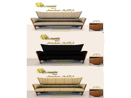 Second Life Marketplace - Armonia Decor [AD] PACK Armchair Mara. PG. BOX.