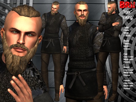 Second Life Marketplace - **IGOR VIKING THEME COSTUME COMPLET OUTFIT ...