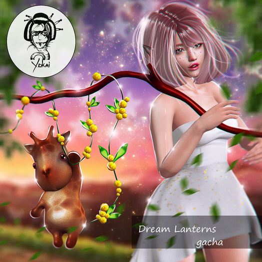 Second Life Marketplace - 4.Yokai - Dream Lanterns - Flower Lantern (pink)