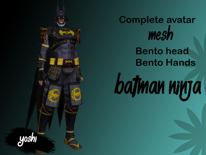 Second Life Marketplace - ::Yoshi:: Complete avatar mesh Batman Ninja ...