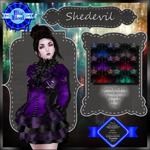 Second Life Marketplace - +Blue Blood+ Shedevil PURPLE GACHA