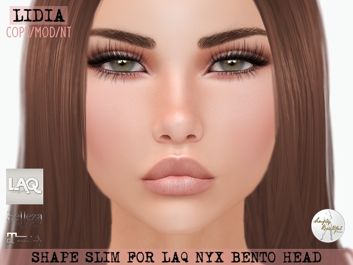 Second Life Marketplace - .:SB:.LIDIA (Shape for LAQ Bento Head - Nyx ...