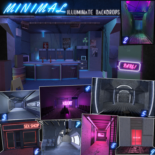 Second Life Marketplace - MINIMAL - Illuminate Backdrop -4-