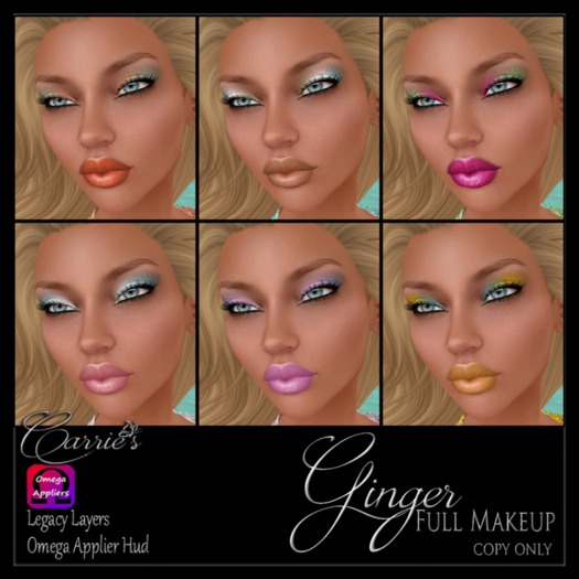 Second Life Marketplace - CB~Ginger Full Makeup Ombre (box)