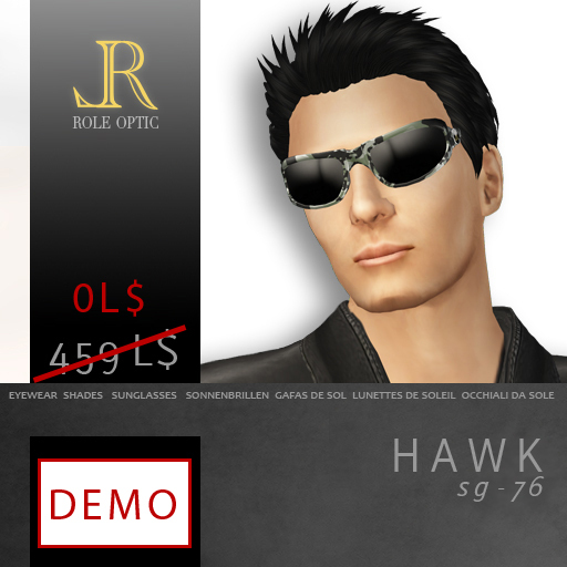 Second Life Marketplace - ROLE OPTIC - Hawk (men) (Demo)