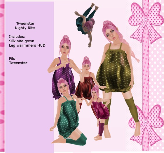 Second Life Marketplace - Tweenster Nighty Nite Red