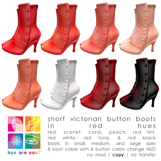 Second Life Marketplace - "hue are you?" red hues short victorian ...