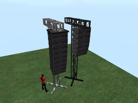 Second Life Marketplace - TM Array Speaker Stand - Black and Aluminum ...
