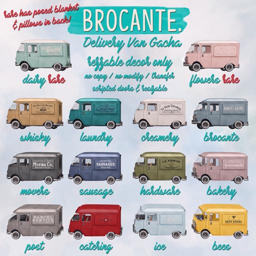 Second Life Marketplace - brocante. delivery van gacha / hardware