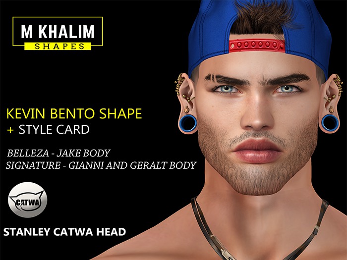Second Life Marketplace - Kevin Bento Shape for Catwa Stanley Head ...