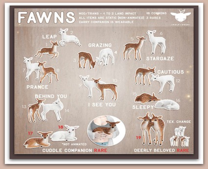 Second Life Marketplace - +Half-Deer+ Fawn - Stargaze (Snow)