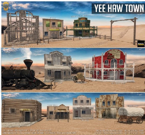 Second Life Marketplace - Barber Shop RARE - Yee Haw Town